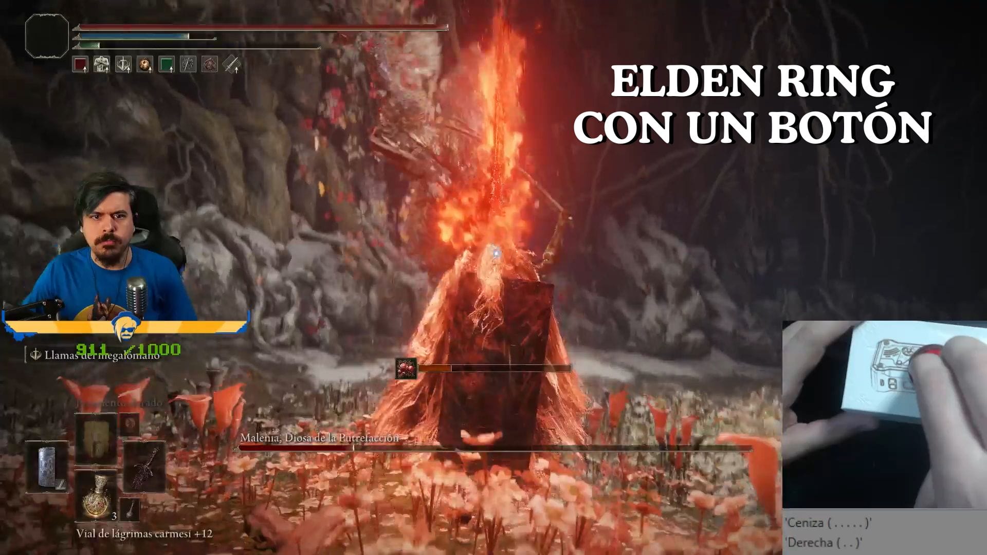 ¿Completar Elden Ring con sólo un botón? El streamer Silithur lo ha ...